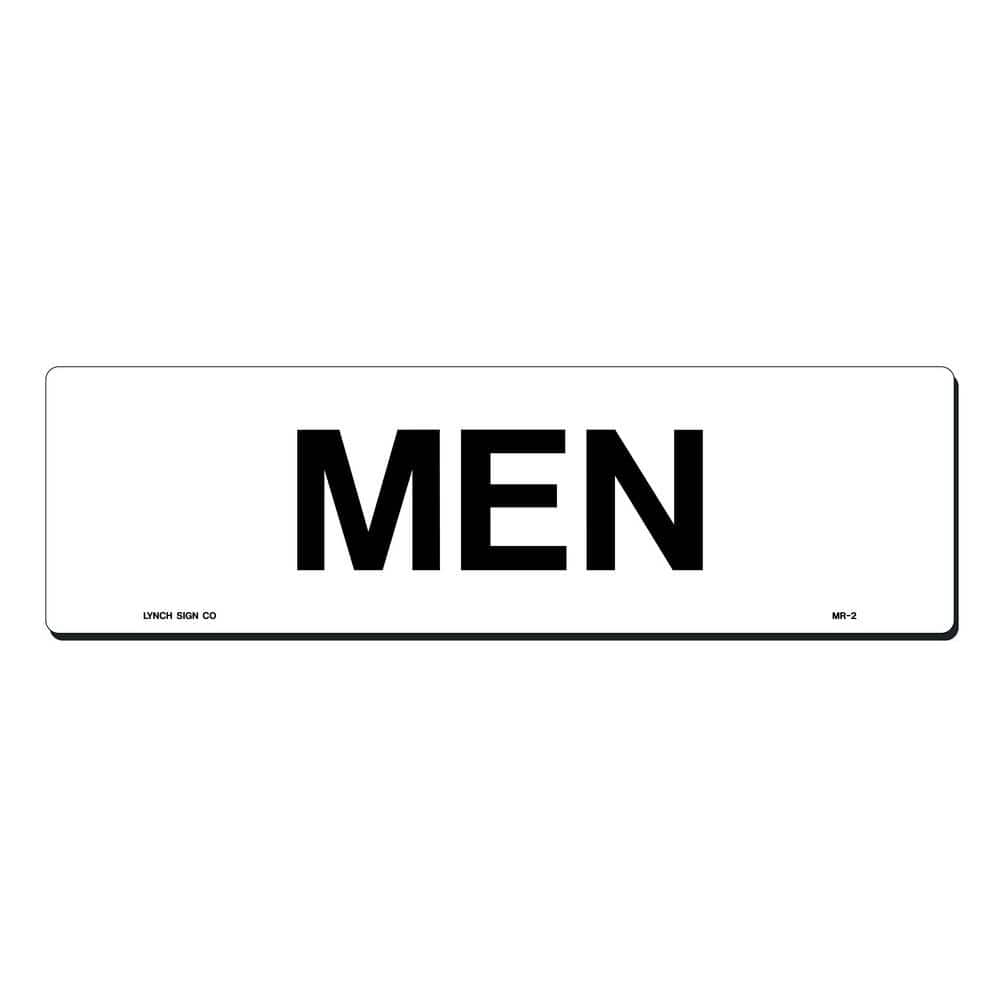 Lynch Sign 17 in. x 5 in. Black on White Plastic Men Sign MR- 2 - The ...