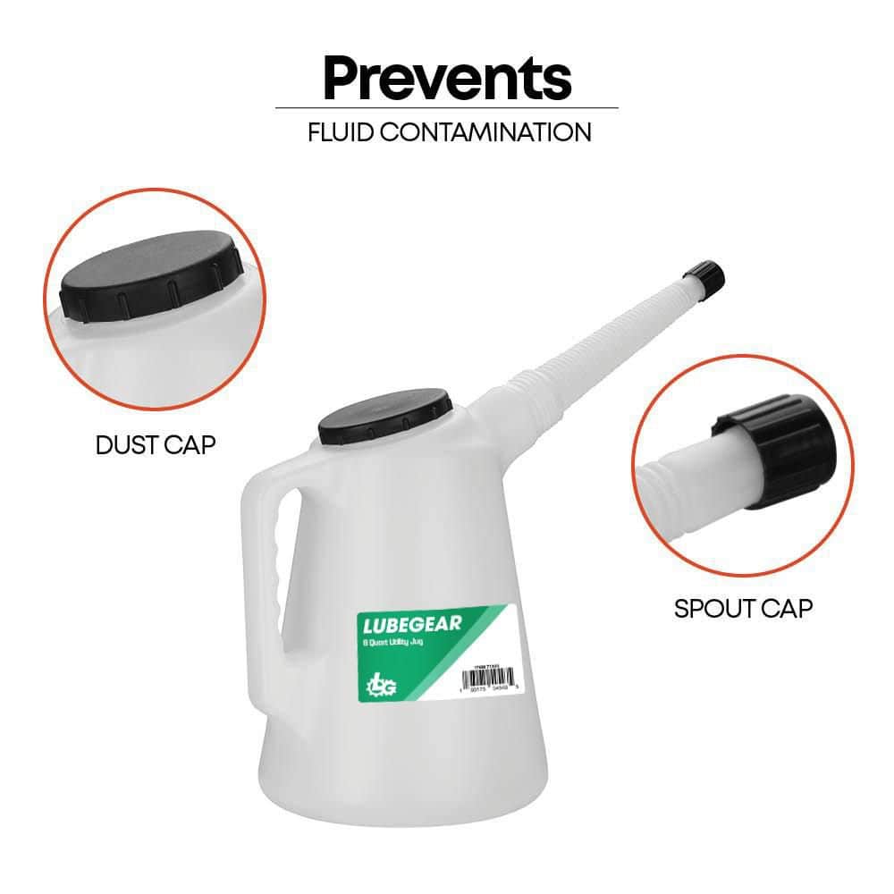 LubeGear Fluid Transfer Jug with Flexible Spout and Container and Spout ...