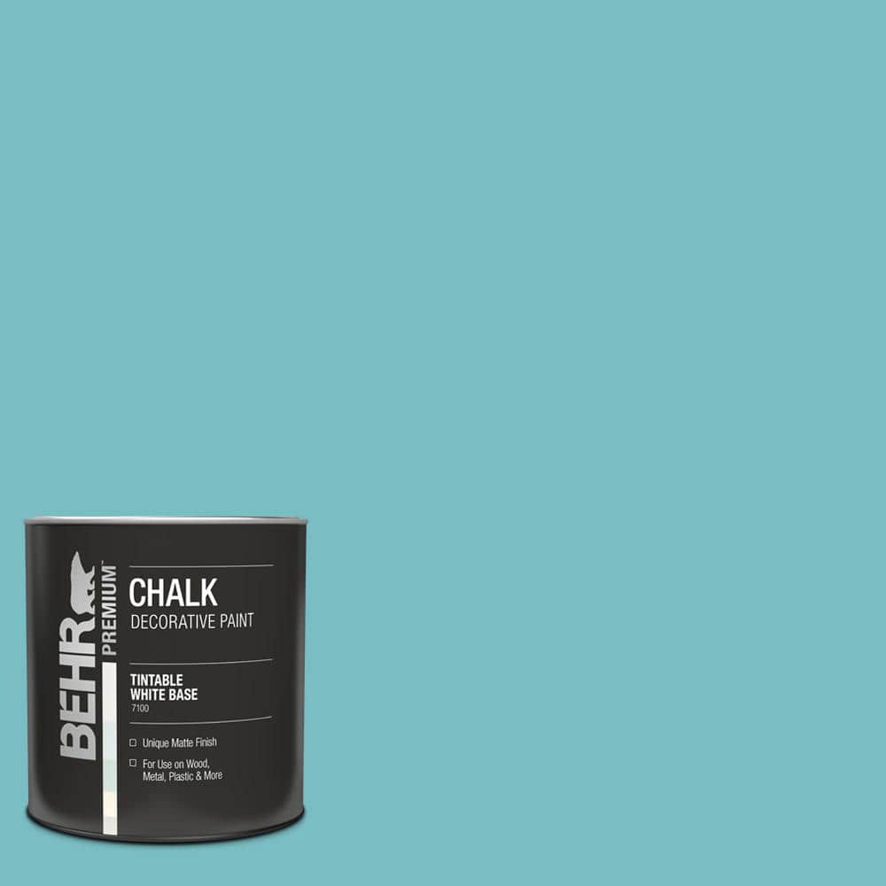 BEHR PREMIUM 1 qt. #M460-4 Pure Turquoise Interior Chalk Decorative ...