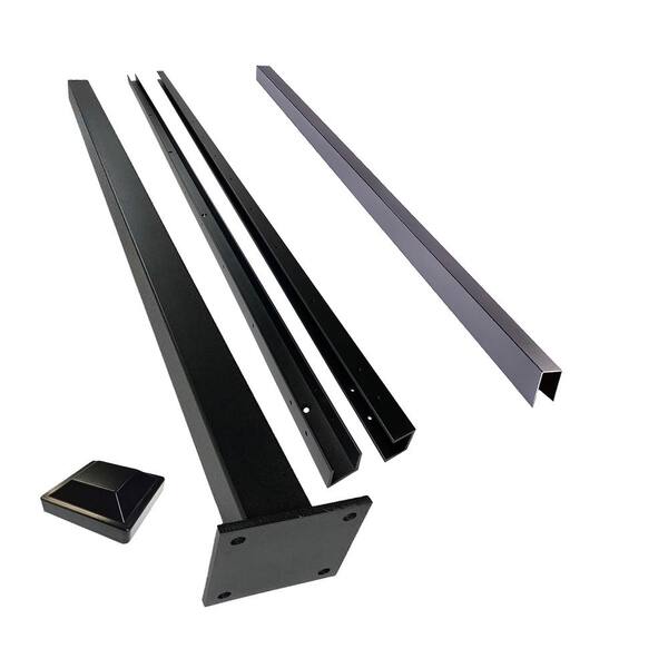 Slipfence 6 ft. x 6 ft. Surface Mount Horizontal Fence Panel kit ...