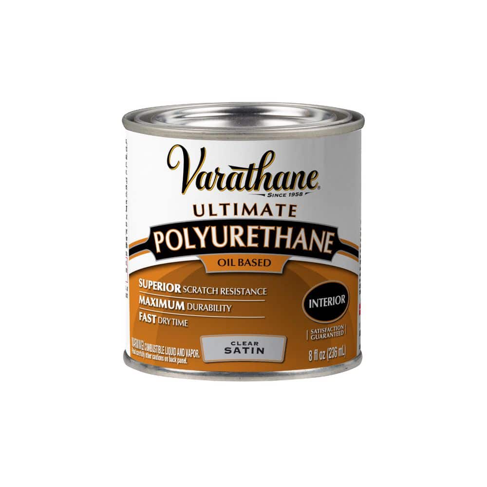 Varathane 8 oz. Clear Satin Oil-Based Interior Polyurethane 9161H - The ...