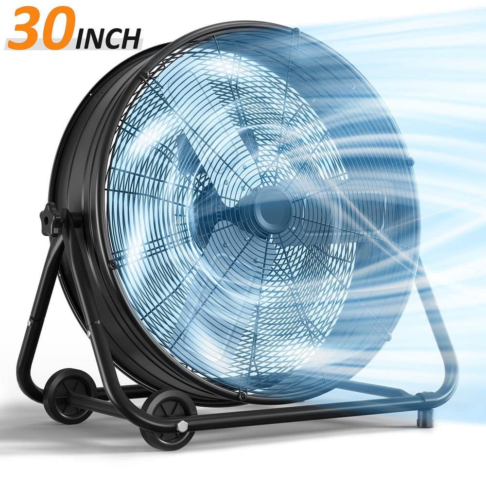 Reviews for MELEZOOM 30 in. 3-Fan Speeds High Velocity Floor Fan in ...