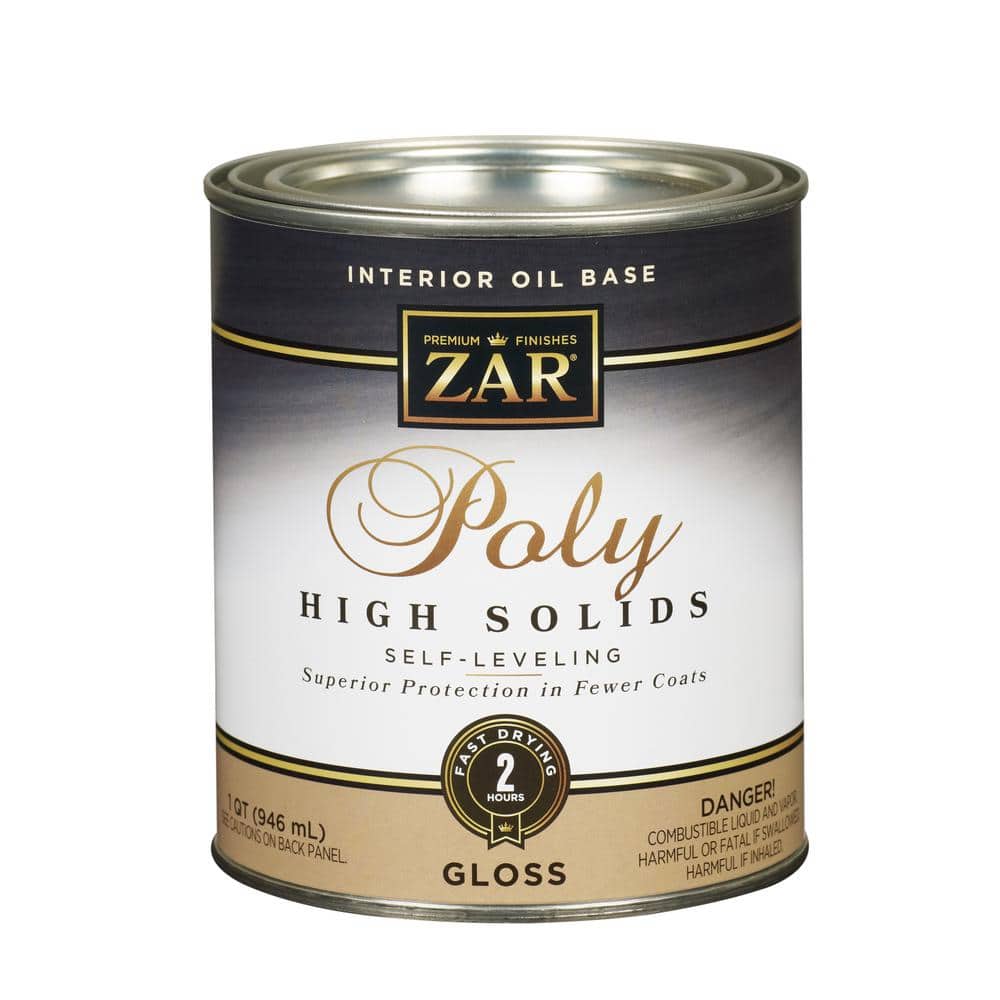 ZAR 1 qt. Clear Gloss Oil Base Interior Polyurethane - High Solids ...