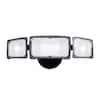 AWSENS 3-Light Black Outdoor Integrated LED Security Flood Light Wall ...