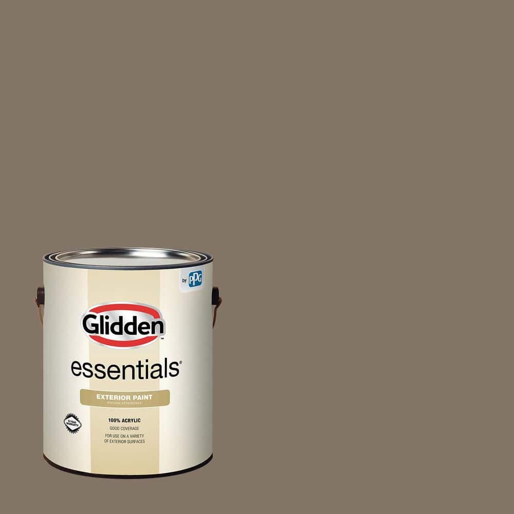 Glidden Essentials 1 gal. PPG1023-6 Clam Shell Flat Exterior Paint ...