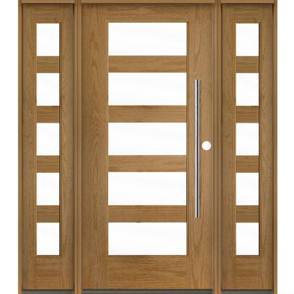 Krosswood Doors BRIGHTON Modern 64 in. x 79 in. 3-Lite Left-Hand ...