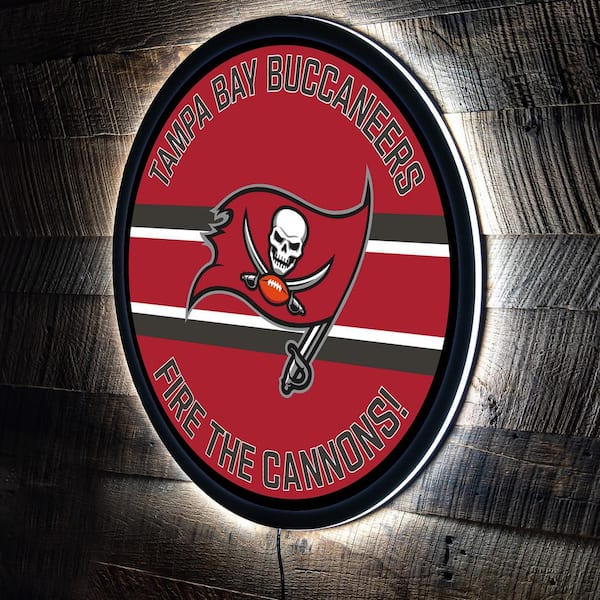Evergreen Tampa Bay Buccaneers 15 in. Round Plug-in LED Lighted Sign ...