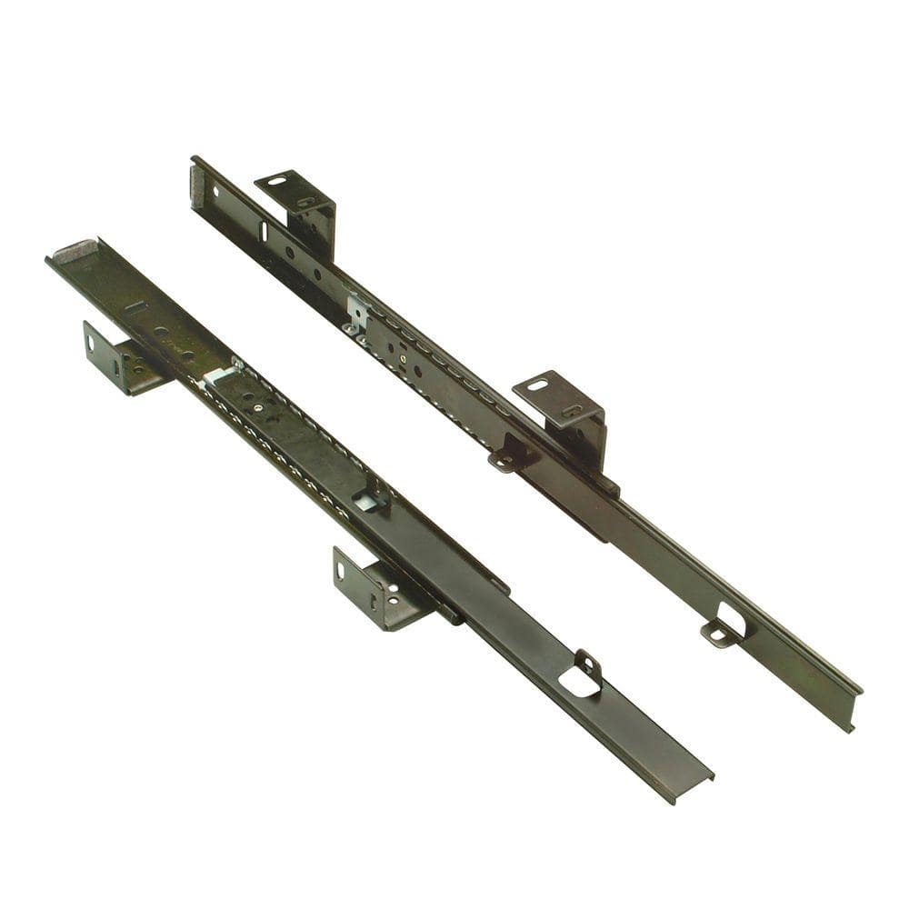 Accuride 14 in. (356 mm) Black 3/4 Extension Side Mount Ball Bearing ...