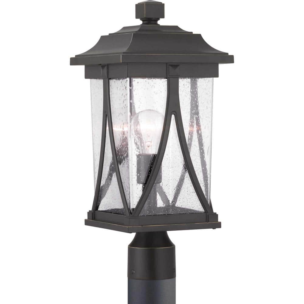 Progress Lighting Abbott Collection 1-Light Antique Bronze Clear Seeded ...