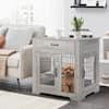 AndMakers Light Grey Wooden Dog House with Drawer IH-0TK9U64F - The ...