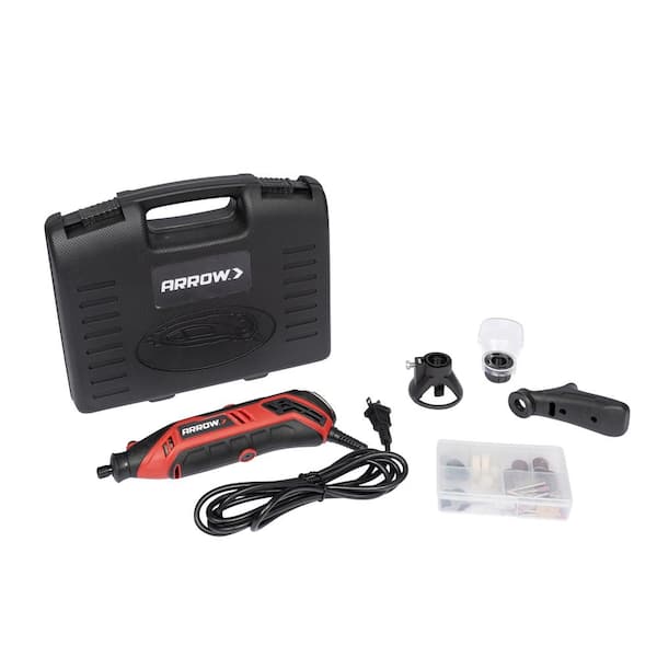 Arrow 1.0 Amp Variable-Speed Rotary Tool Kit with 40-Piece Accessory ...