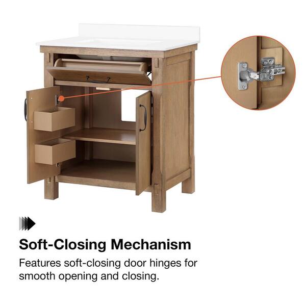 Home Decorators Collection Bellington 30 in. Single Sink Almond Toffee ...