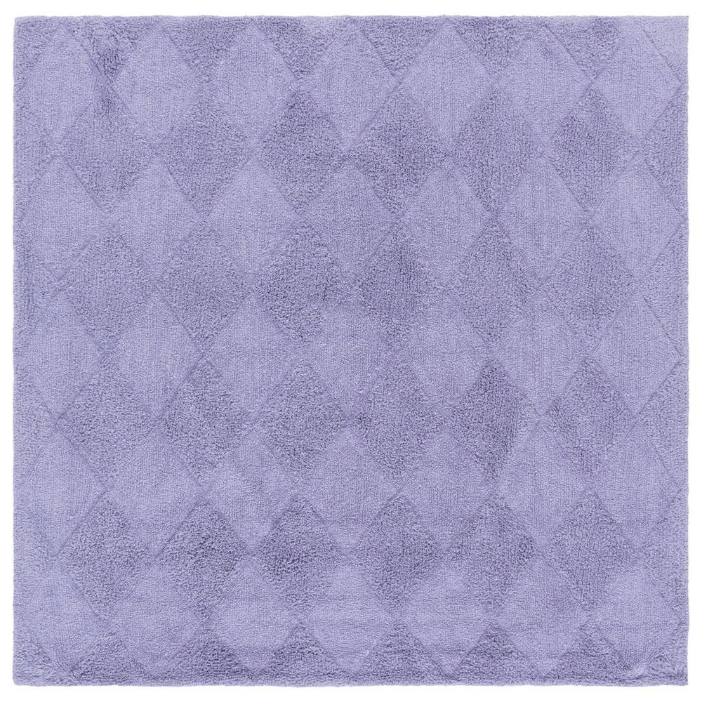 SAFAVIEH Easy Care Lilac 6 ft. x 6 ft. Machine Washable High-Low ...
