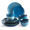 Sango Siterra 16-Piece Casual Ocean Blue Dinnerware Set (Service for 4 ...