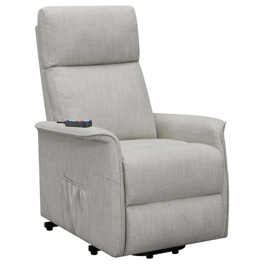 Coaster Herrera Power Lift Recliner with Wired Remote Beige 609407P ...