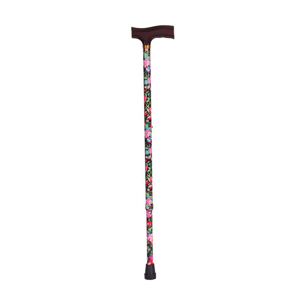 DMI Lightweight Adjustable Foot Cane with Derby Top in Floral 502-1351 ...