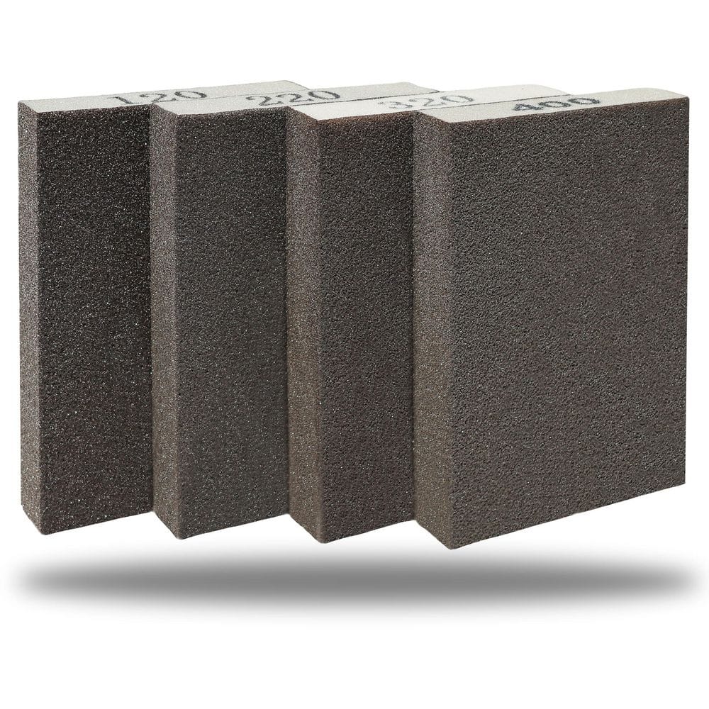 8Pck Sanding Sponge Blocks, 60/80/120/220 Grit Assortment, High-Elastic ...