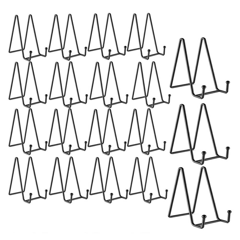 18 Pack Metal Plate Display Stands 4.5in Easel Picture Frame Holder ...