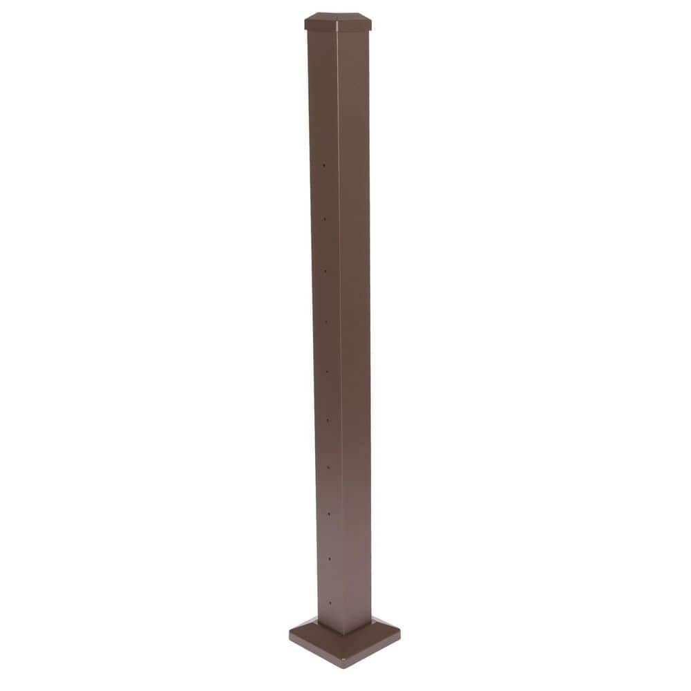 Deckorators Cable Rail 2-1/2 in. x 2-1/2 in. x 39 in. Weathered Brown ...