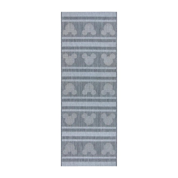 Disney Mickey Mouse Steel/Ash 2 ft. x 6 ft. Striped Indoor/Outdoor ...