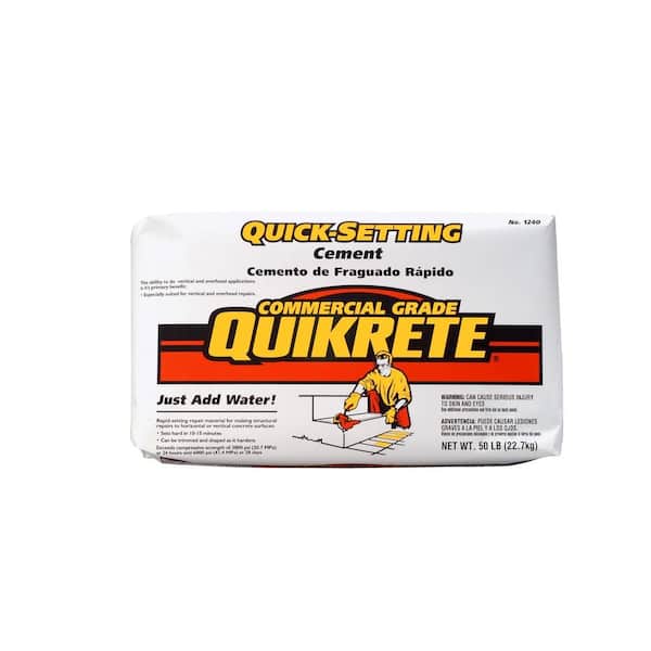 Quikrete Quikrete Quick Setting Cement 50 lb. Bag Concrete Mix 1030065 - The Home Depot