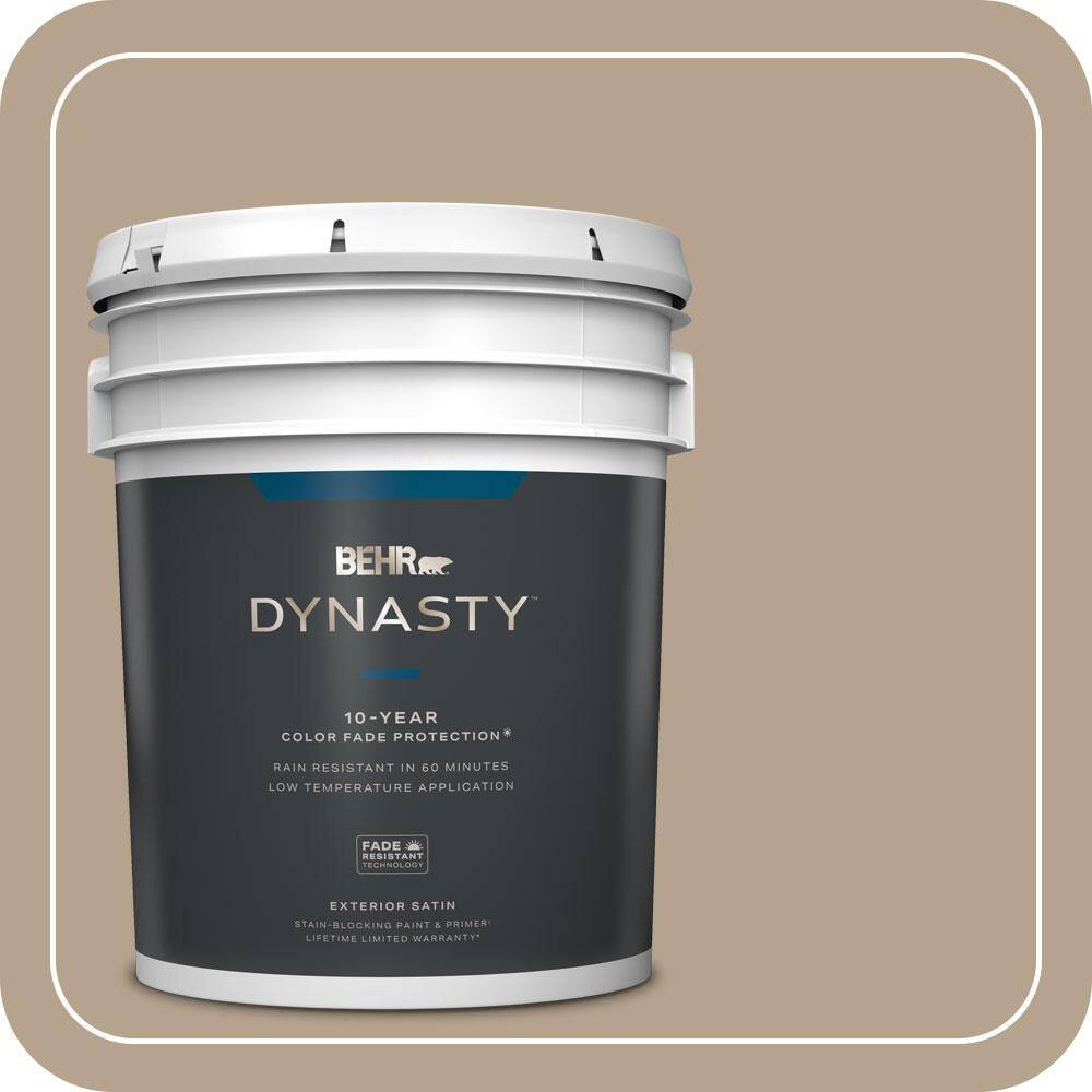 BEHR DYNASTY 5 gal. #ECC-53-2 Wild Rye Satin Enamel Exterior Stain ...