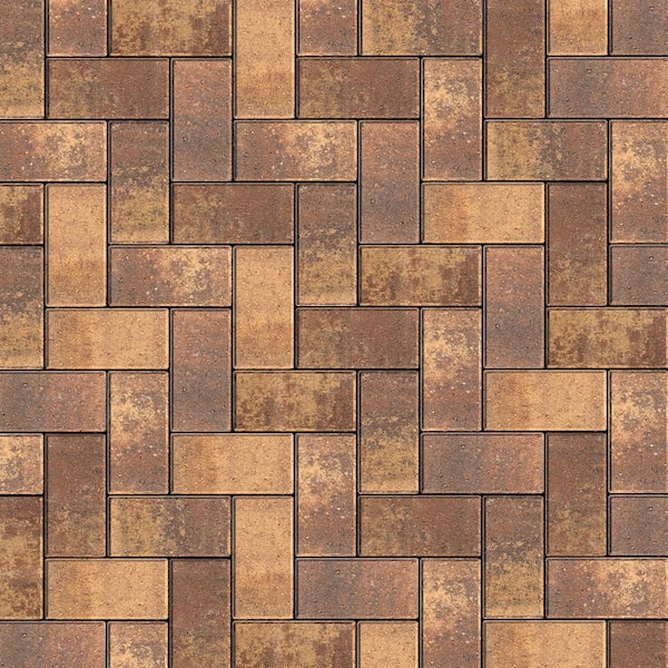 Oldcastle 8 in. x 4 in. x 2.25 in. Harvest Blend Concrete Paver ...