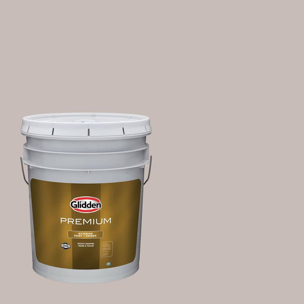 Glidden Premium 5-gal. PPG1017-3 Fond Memory Satin Exterior Latex Paint ...