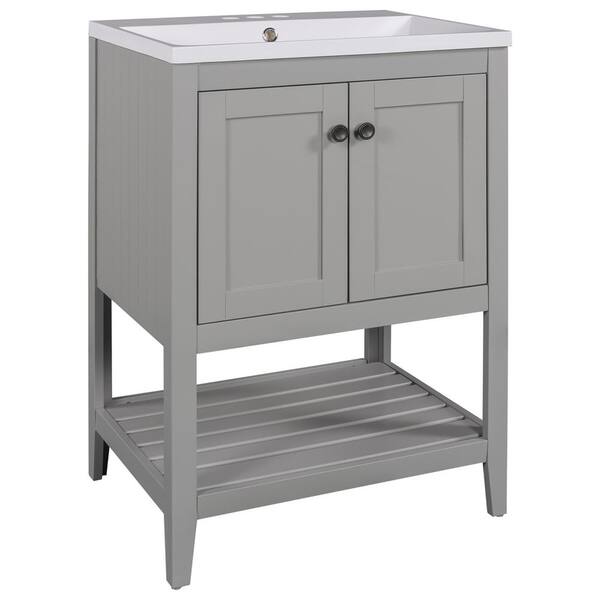 Hooseng Affergato 24 in. W x 17.8 in. D x 33.6 in. H Bathroom Vanity in ...