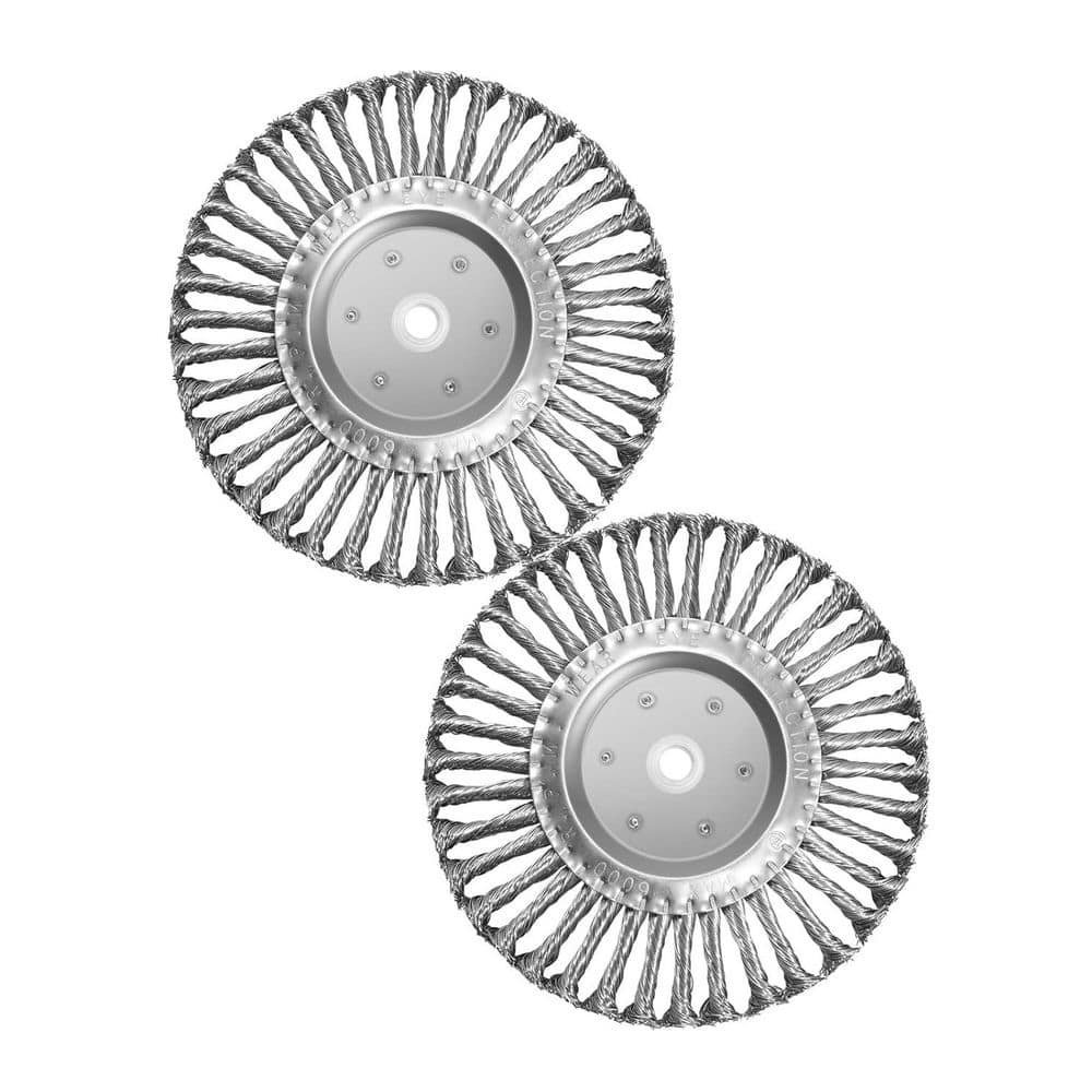 KIWDZFU 8 in. Bench Wire Wheel Brush Knotted Steel Wire with 5/8 7/8 ...