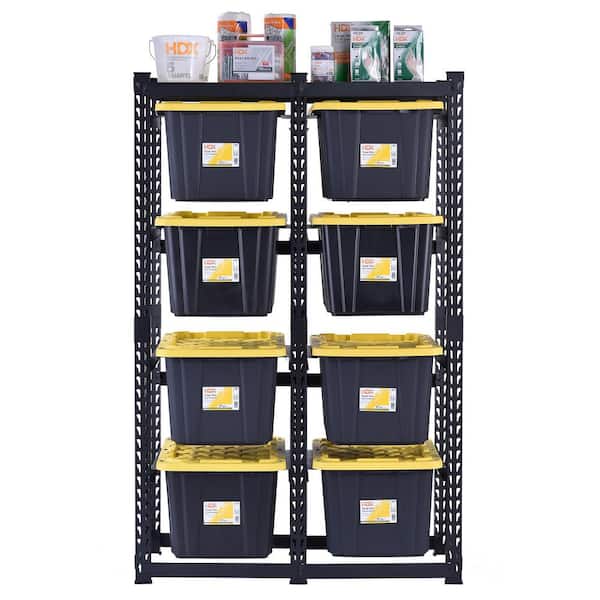 Husky 10-Tote Metal Storage Rack for HDX 14 and 27 Gal. Totes (50 in. W ...