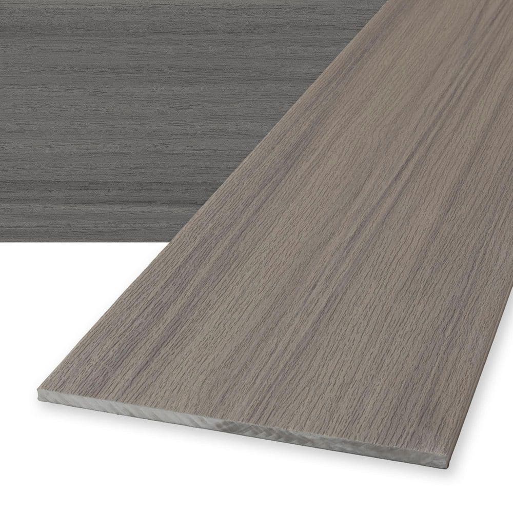 Deckorators Voyage 1/2 in. x 12 in. x 12 ft. Sierra Gray Composite ...