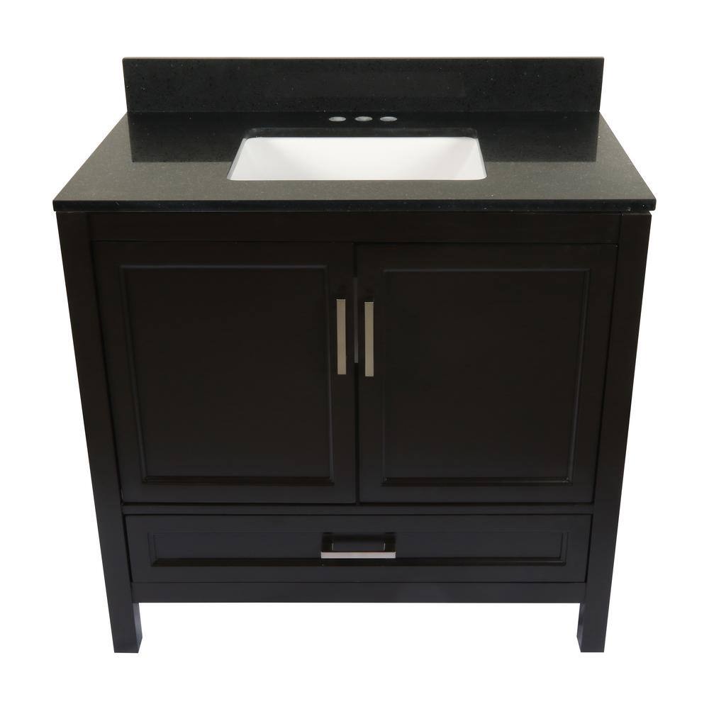 Ella Nevado 37 in. W x 22 in. D x 36 in. H Bath Vanity in Espresso with ...