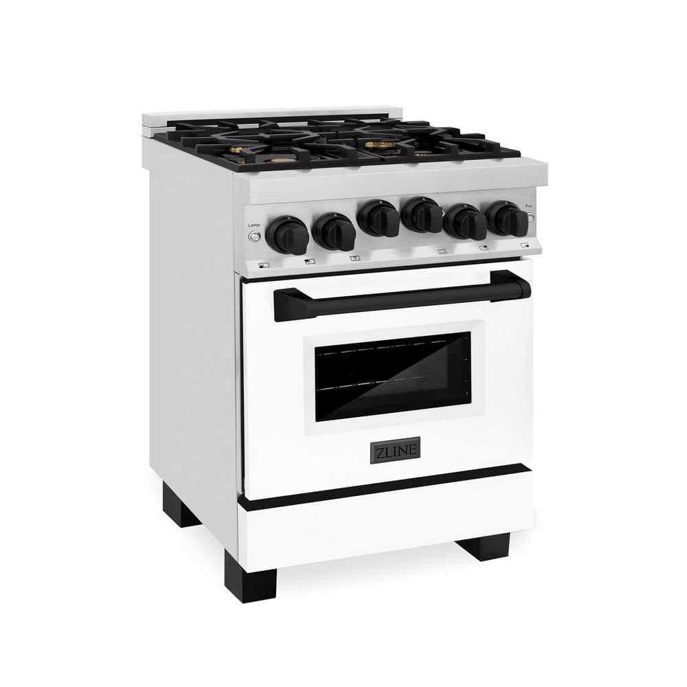 ZLINE Kitchen and Bath Autograph Edition 24 in. 4 Burner Single Oven ...