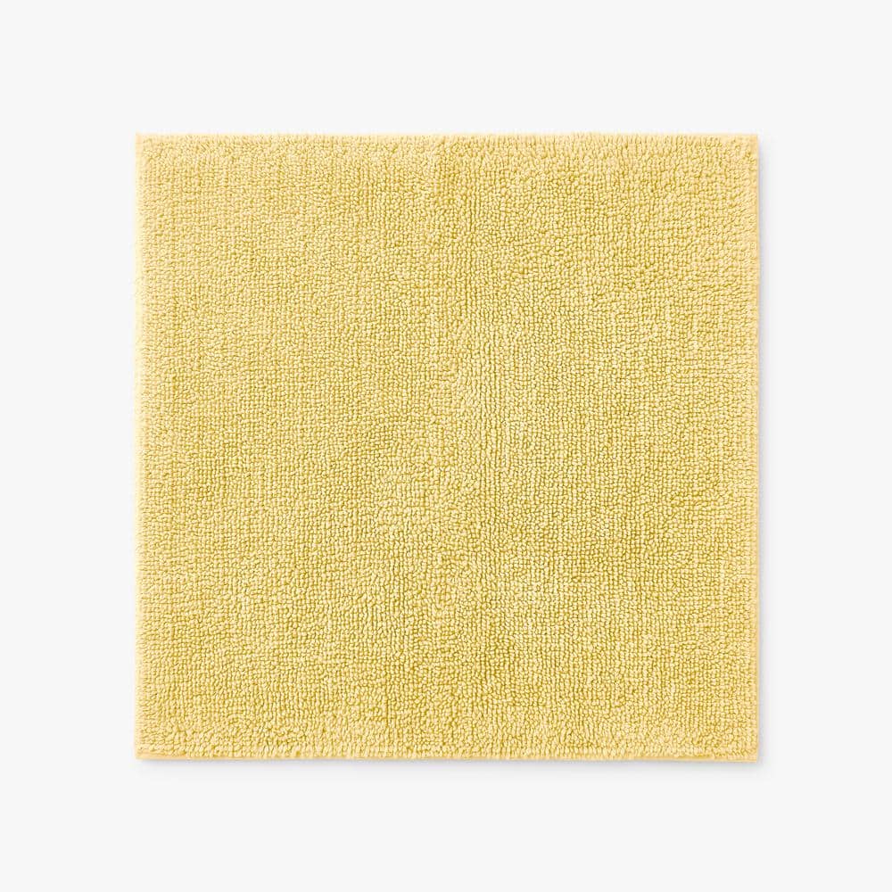 The Company Store Company Cotton 24 in. x 12 in. Pale Yellow Bath Rug ...
