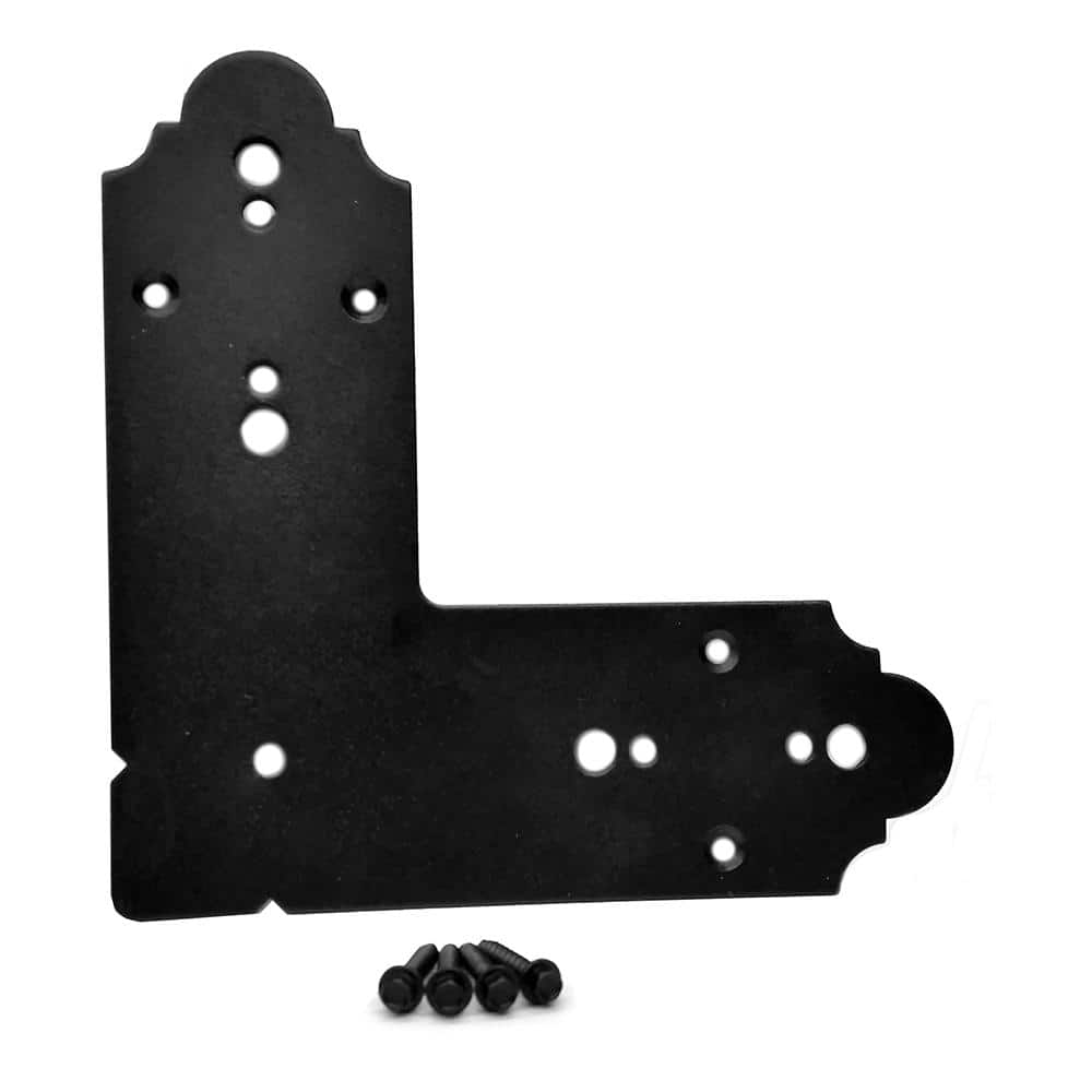 Ironwood 4 in. Black Galvanized Steel Post to Beam Bolt Offset ...