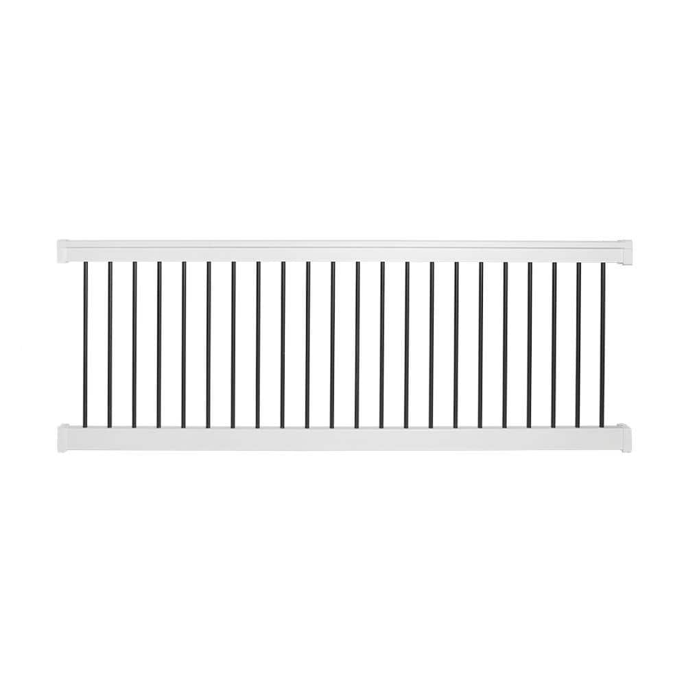 Weatherables Bellaire 3.5 ft. H x 6 ft. W White Vinyl Railing Kit WWR ...