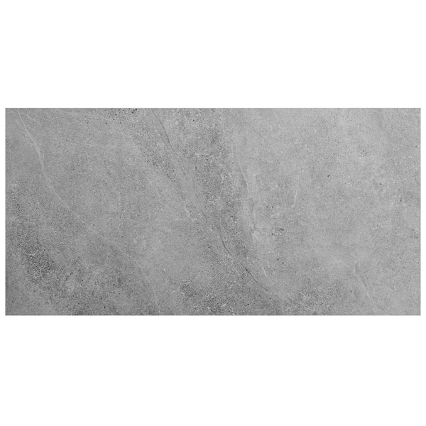 Ivy Hill Tile Lustro Ice Light Gray 4 in. x 0.39 in. Matte Porcelain ...