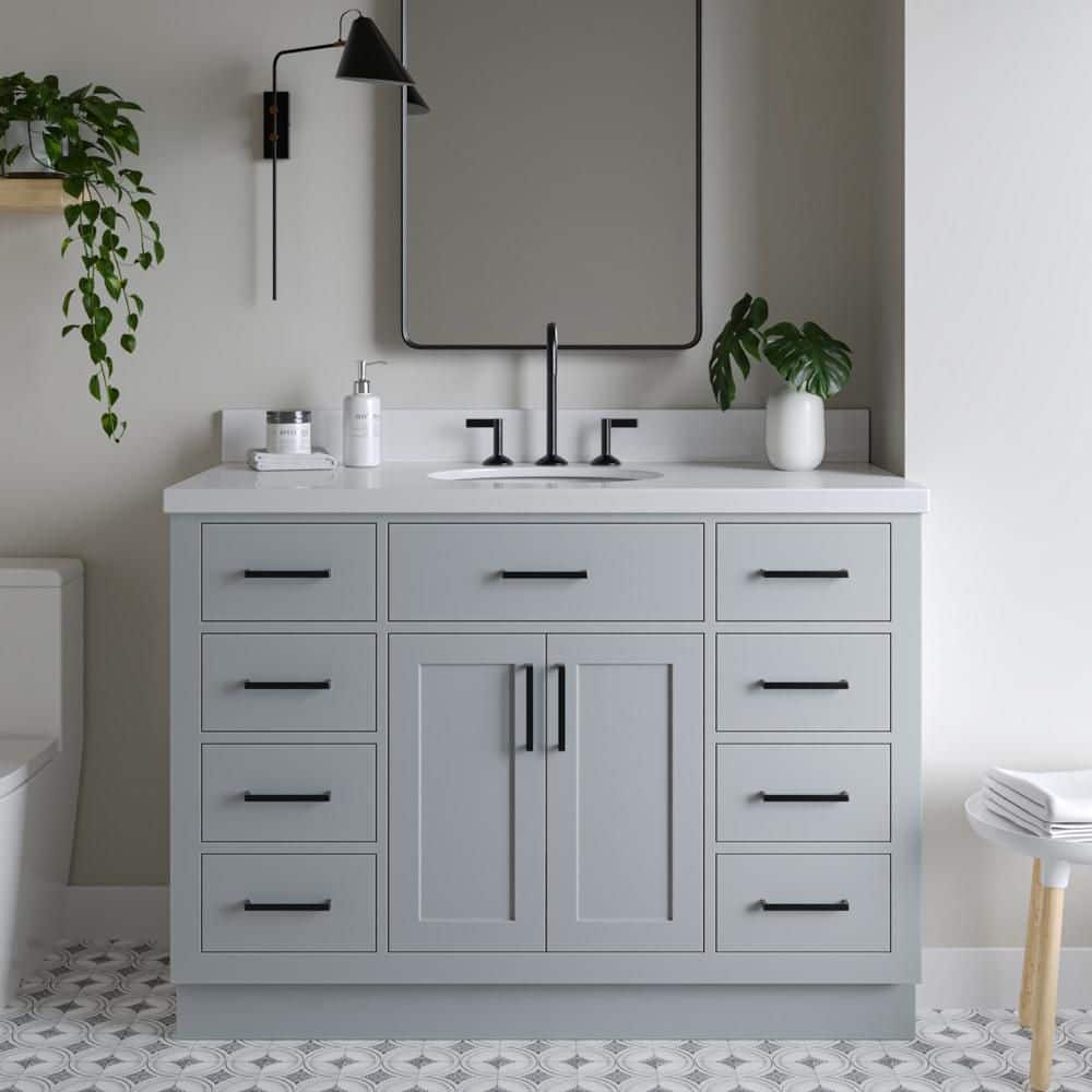 Reviews for ARIEL Hepburn 48 in. W x 22 in. D x 36 in. H Bath Vanity in ...