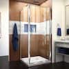 DreamLine Flex 32 in. x 32 in. x 74.75 in. Framed Corner Pivot Shower Enclosure in Chrome and ...