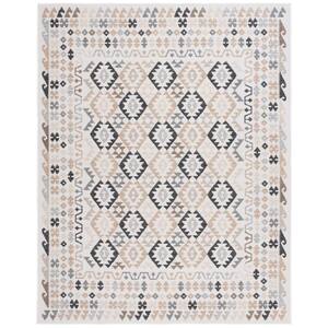 SAFAVIEH Sunrise Gray/Beige Black 5 ft. x 8 ft. Floral Border ...