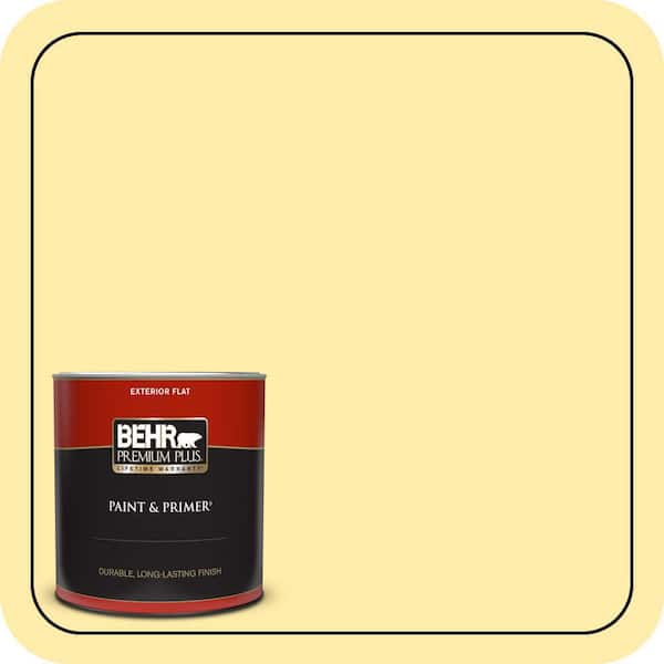 BEHR PREMIUM PLUS 1 qt. #P300-3 Rite of Spring Flat Exterior Paint ...
