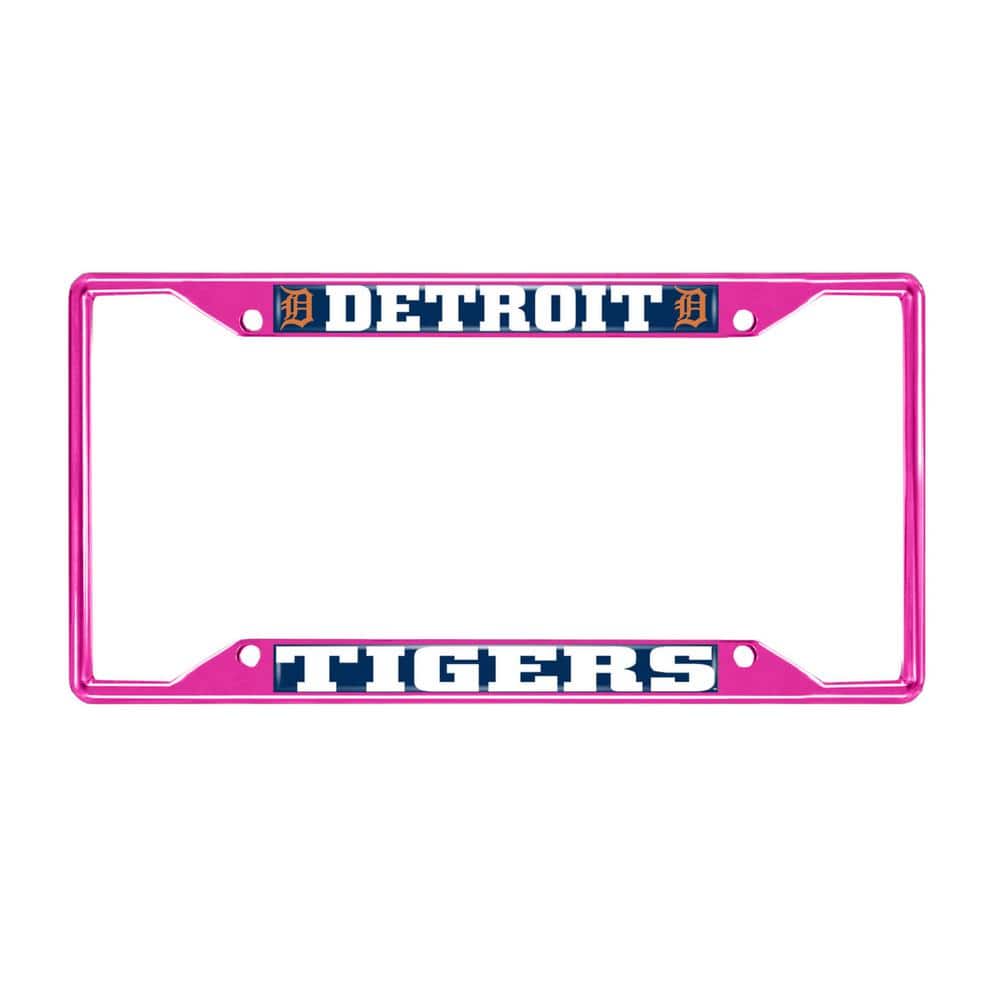 FANMATS Universal Fit MLB - Detroit Tigers License Plate Frame - Pink ...