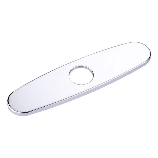 ALEASHA 10 in. Escutcheon Plate in Chrome AL-6G08C - The Home Depot