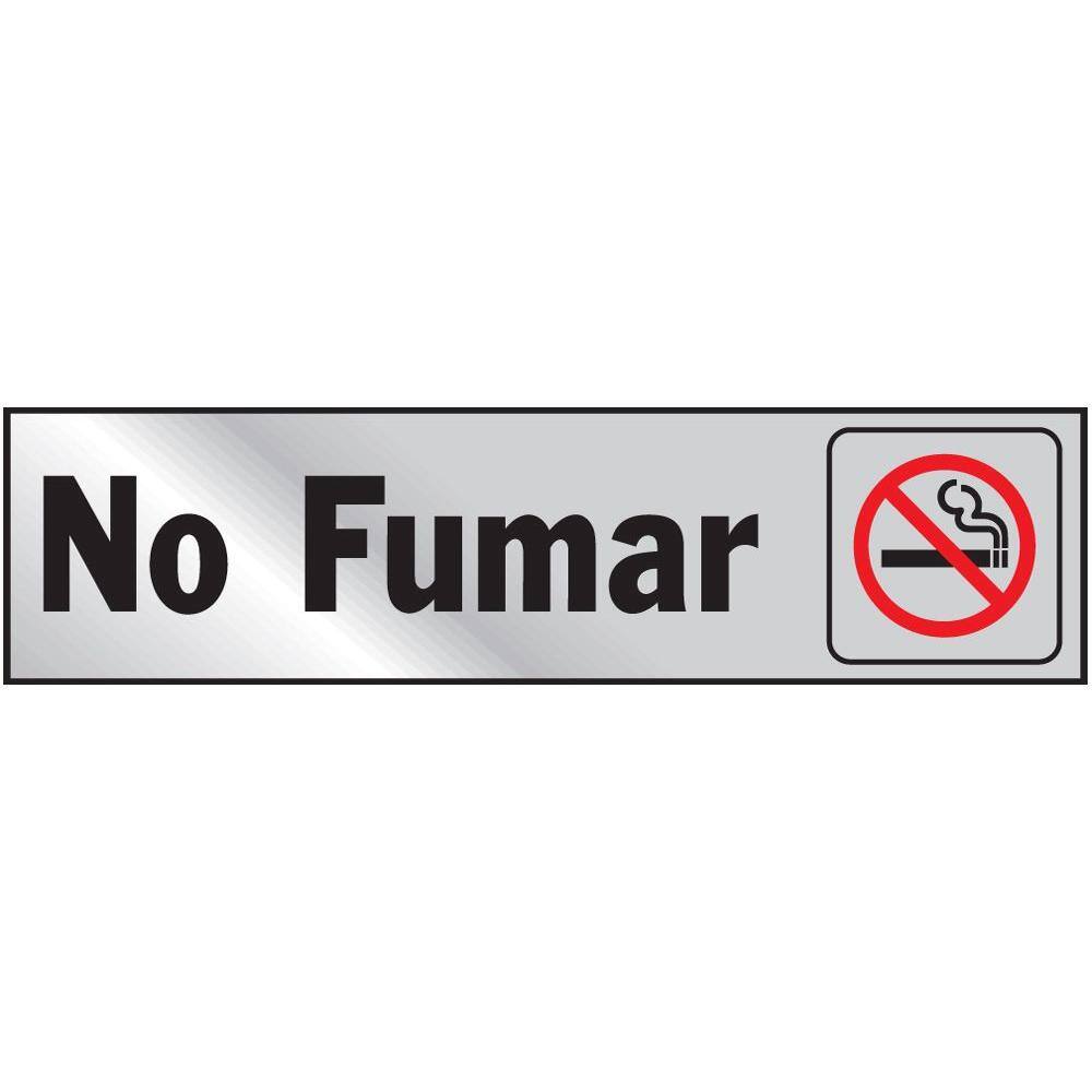 Everbilt 2 in. x 8 in. Aluminum No Fumar Sign 20805 - The Home Depot