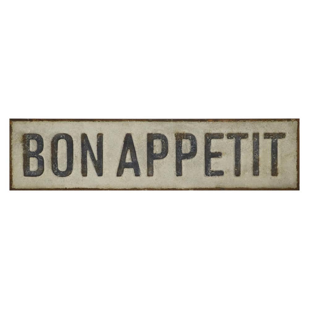 Storied Home Bon Appetit Embossed Metal Decorative Sign DF8412 - The ...