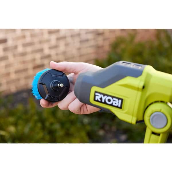 RYOBI USB Lithium Telescoping Power Scrubber Kit with 2Ah Battery ...