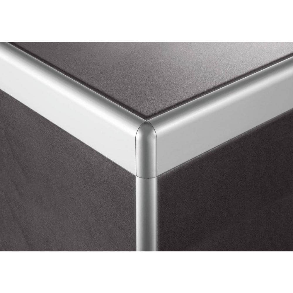 DURAL Durastep DP 11/32 in. Worktop trim Ext Crnr Aluminum Anodized ...