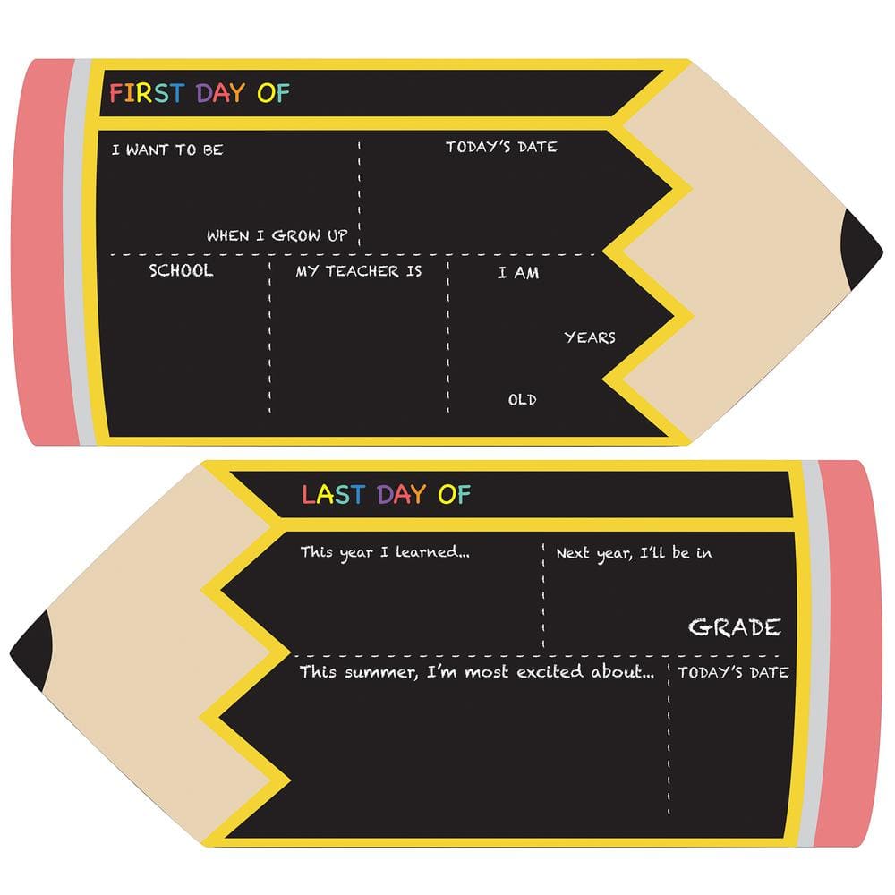 RoomMates Last or First Day of School Pencil Chalkboard Decal RMK5371CB ...