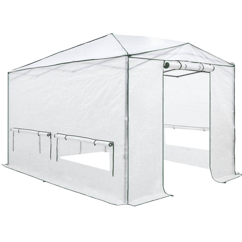 EAGLE PEAK 72 in. W x 96 in. D Portable Pop-Up Walk-In Greenhouse ...